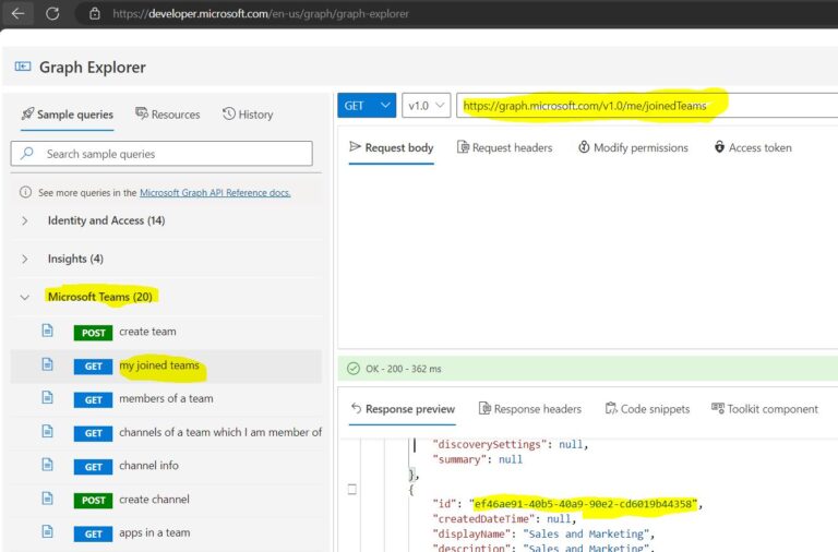 Read Microsoft Teams messages using Graphs API